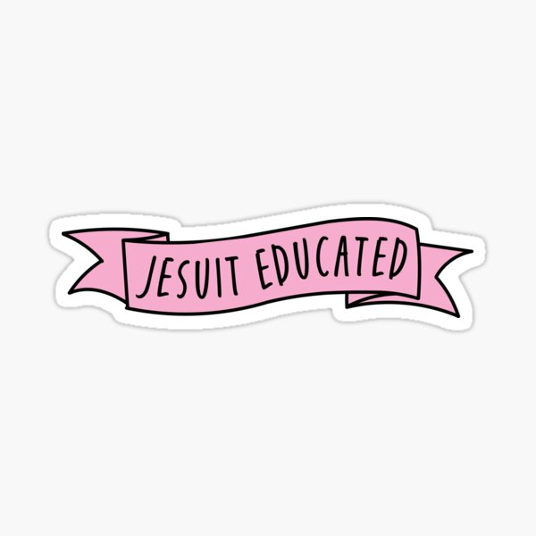 "Jesuit Educated Banner" Sticker for Sale by mwcatholic | Redbubble