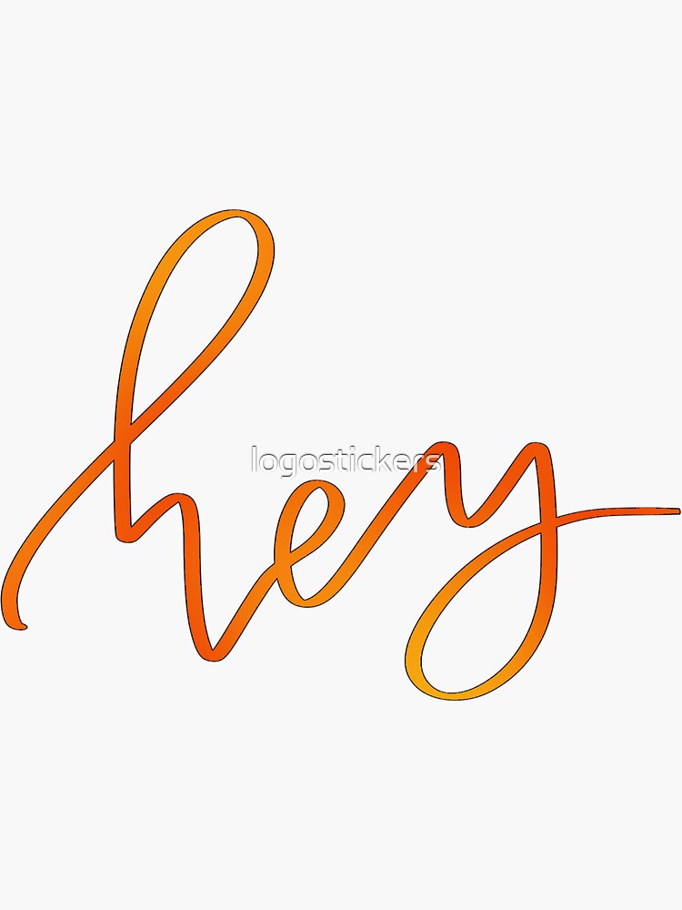 "Hey" Sticker for Sale by logostickers | Redbubble