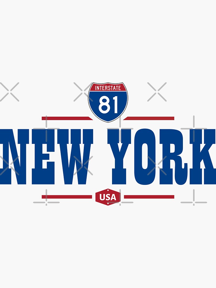 "New York Interstate 81 USA" Sticker for Sale by Kiwidom | Redbubble