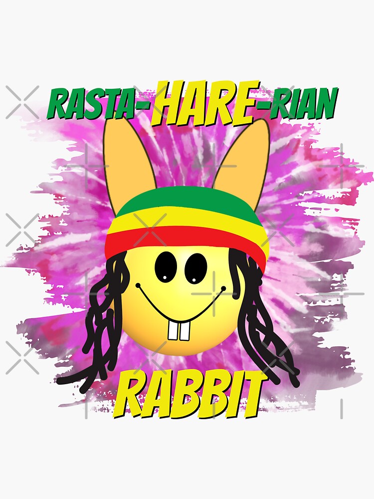 "Rasta-Hare-Rian Rabbit" Sticker for Sale by CRHPOD20 | Redbubble