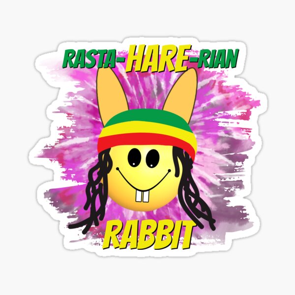 "Rasta-Hare-Rian Rabbit" Sticker for Sale by CRHPOD20 | Redbubble