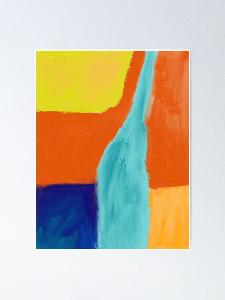 "Modern Abstract Color Block" Poster by mechelleflowers | Redbubble