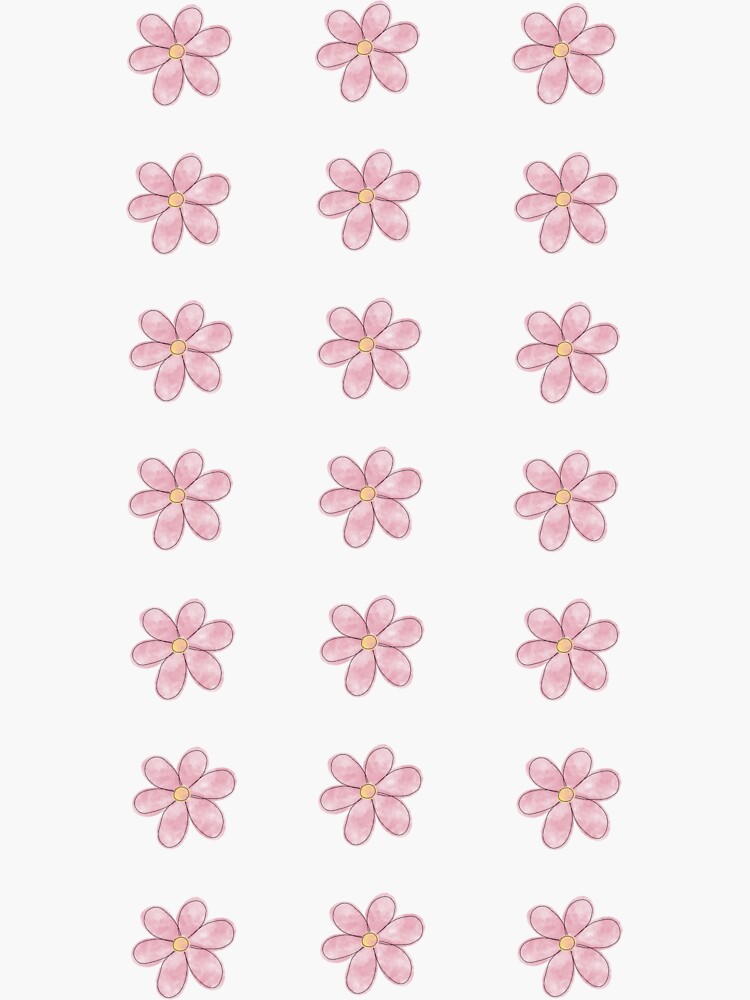 "Pink flower sticker pack " Sticker by sdunn123 | Redbubble