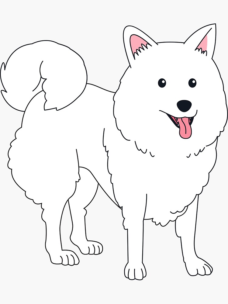 "Japanese Spitz" Sticker for Sale by profoundvisuals | Redbubble