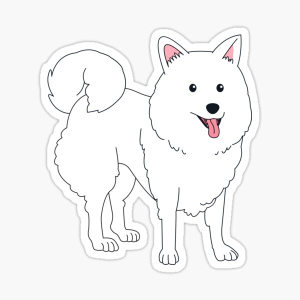 "Japanese Spitz" Sticker for Sale by profoundvisuals | Redbubble
