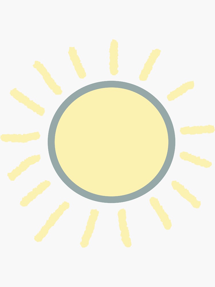 "Sun Drawing" Sticker by tzele | Redbubble