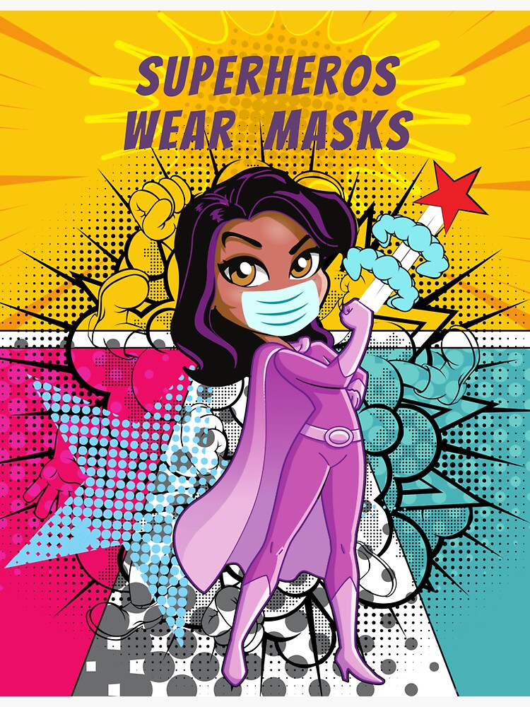 "Superheros Wear Masks 2" Sticker for Sale by Caromela | Redbubble