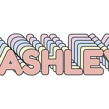 "Ashley Name " Sticker for Sale by ashleymanheim | Redbubble