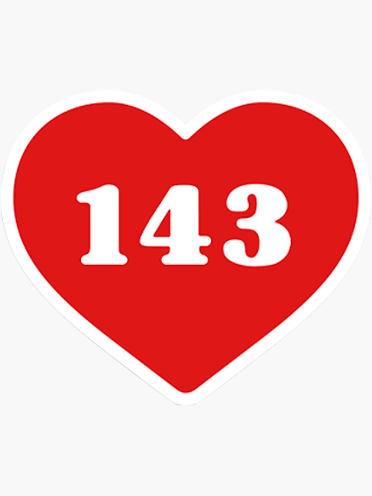 "143" Sticker for Sale by gwenrei | Redbubble