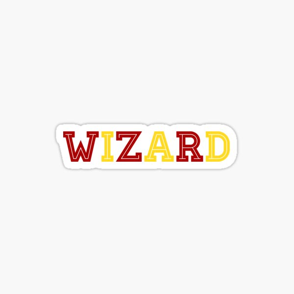 "Wizard: Red and Gold" Sticker by ale-rose | Redbubble