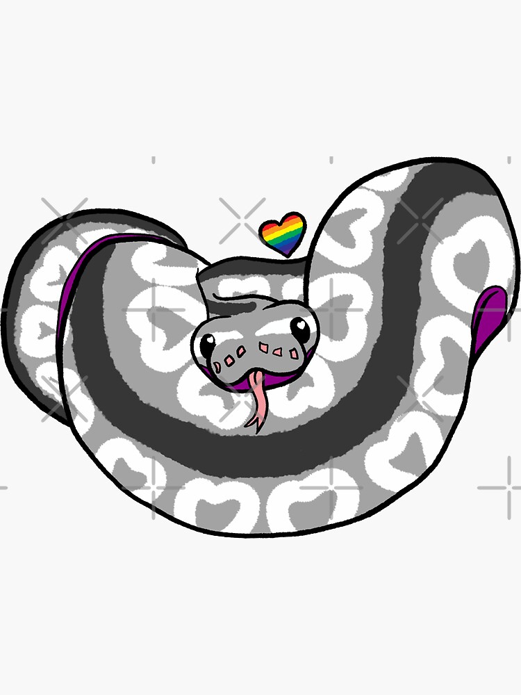 "Pride Pythons - Asexual" Sticker by RadChina | Redbubble