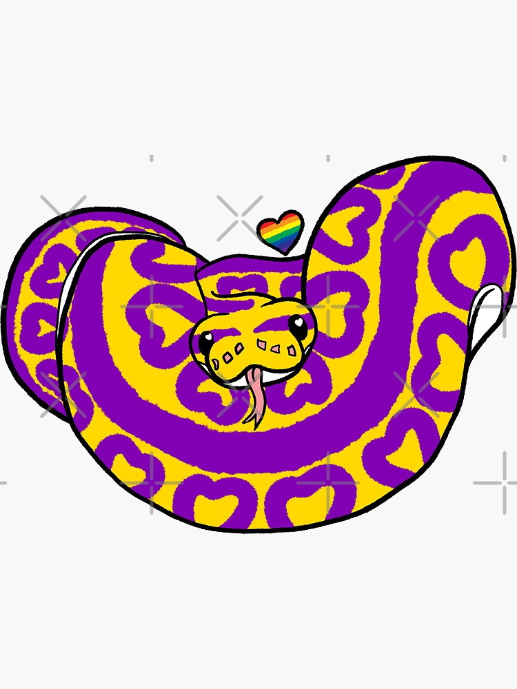 "Pride Pythons - Intersex" Sticker for Sale by RadChina | Redbubble