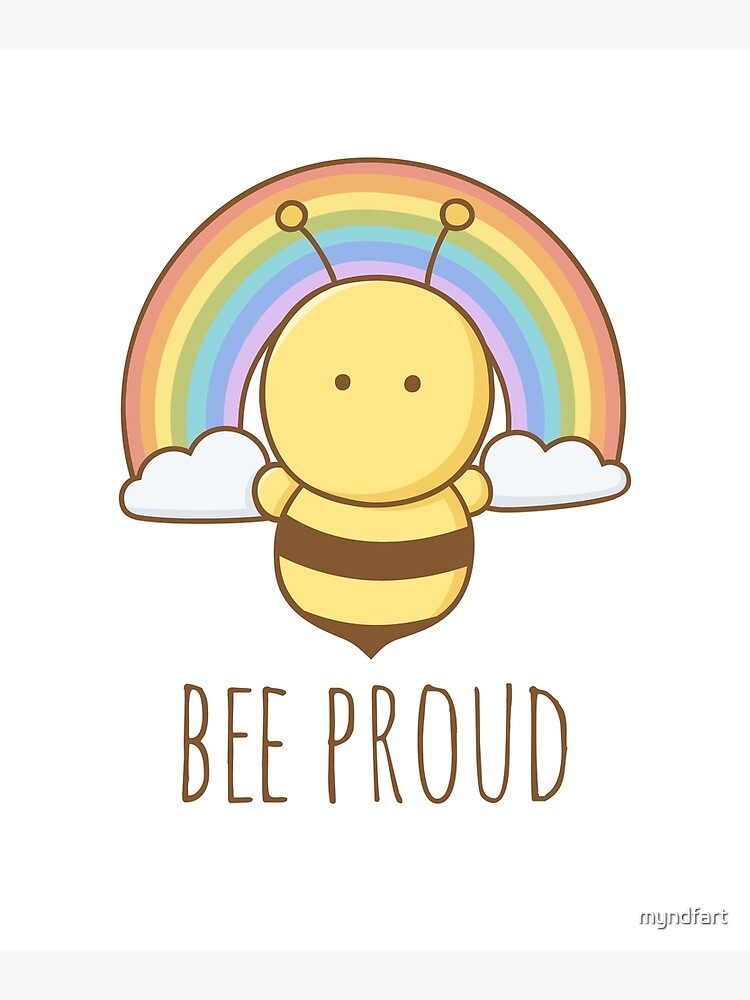 "Bee Proud" Canvas Print for Sale by myndfart | Redbubble
