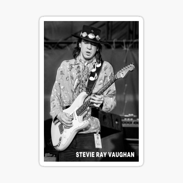 "Music Vintage Retro Stevie Ray Vaughan" Sticker by PriscilaGilins ...
