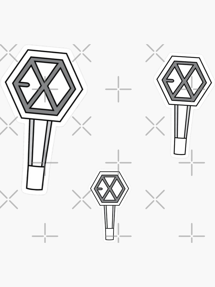 "exo lightstick stickers" Sticker for Sale by wishblue | Redbubble
