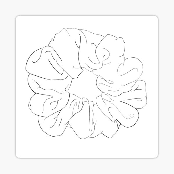 "Blank Black and White Scrunchie" Sticker for Sale by alainakozyart ...