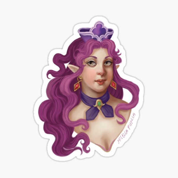 "Angela portrait" Sticker by misellapuella | Redbubble