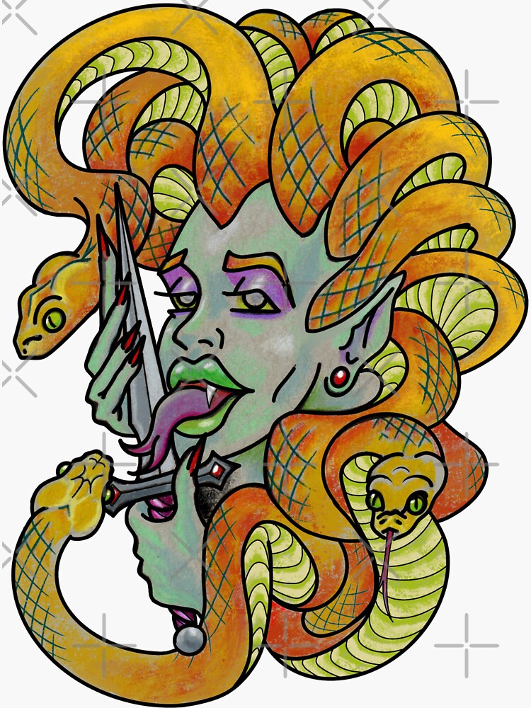 "Medusa" Sticker for Sale by Taintedeagle | Redbubble