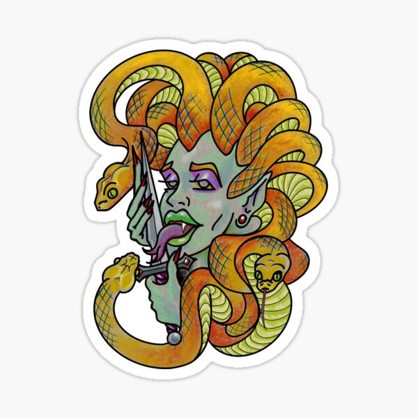 "Medusa" Sticker for Sale by Taintedeagle | Redbubble