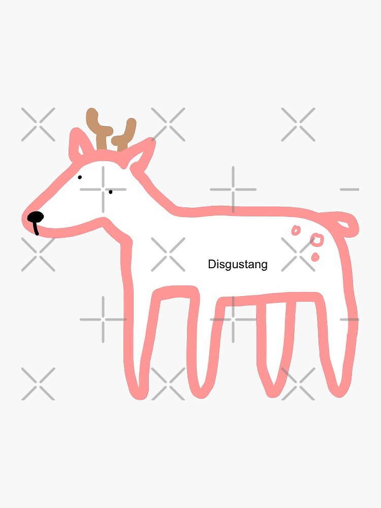"Cute Analmalls: Disgusted Deer" Sticker for Sale by jamjammed | Redbubble