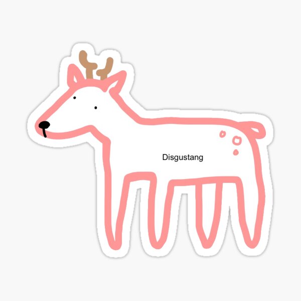"Cute Analmalls: Disgusted Deer" Sticker for Sale by jamjammed | Redbubble