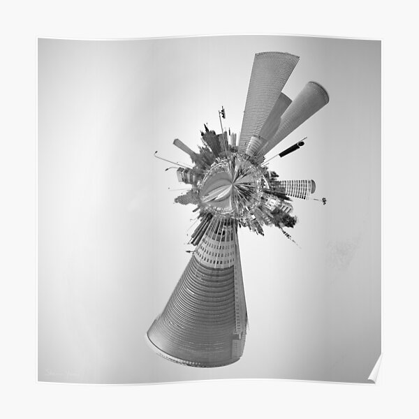 Póster «Azrieli Center Towers in a star, Tel Aviv, Israel» de ...