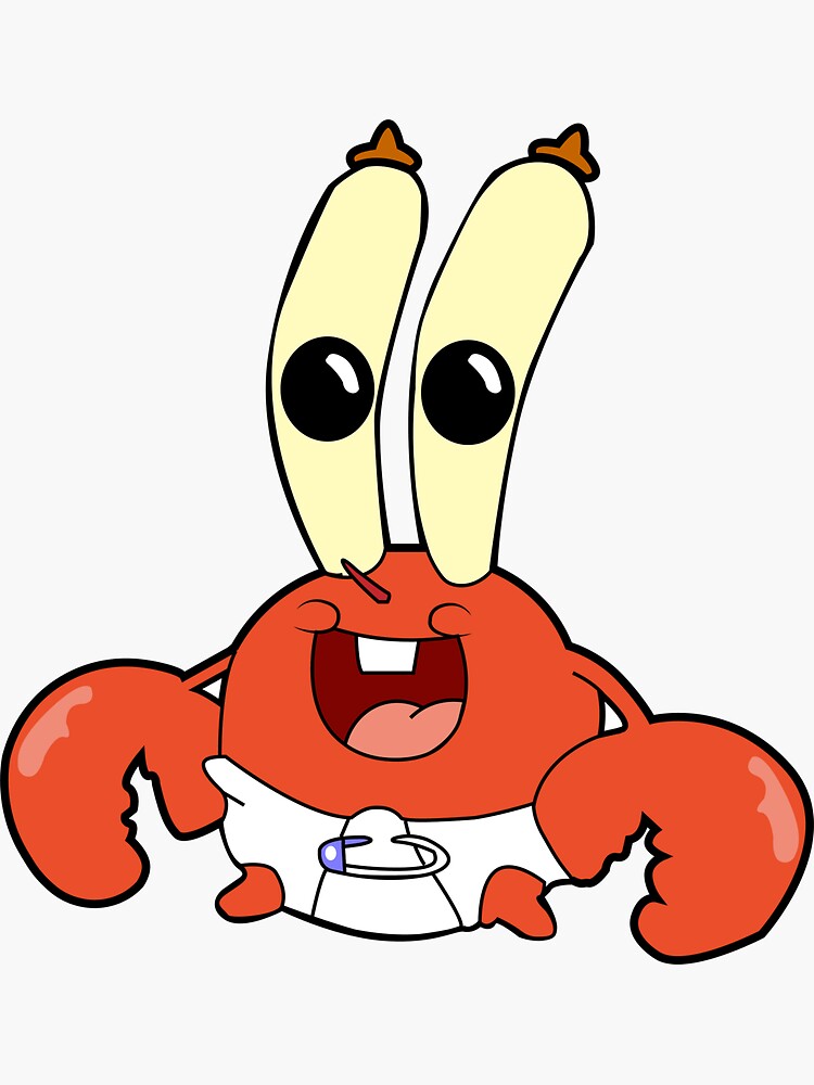 Pegatina «Baby Mr. Krabs» de Cartoonchild | Redbubble