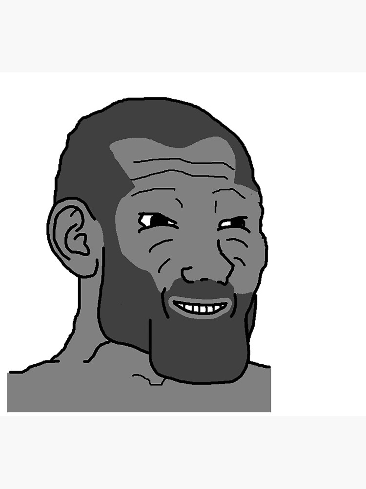 "Gigachad Wojak Meme" iPhone Wallet for Sale by shitpostanon | Redbubble