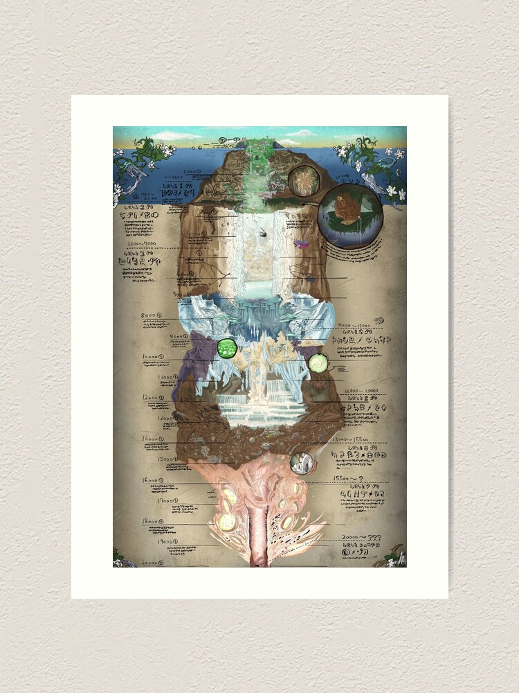 "Made In Abyss Map" Art Print for Sale by Lawliet1568 | Redbubble