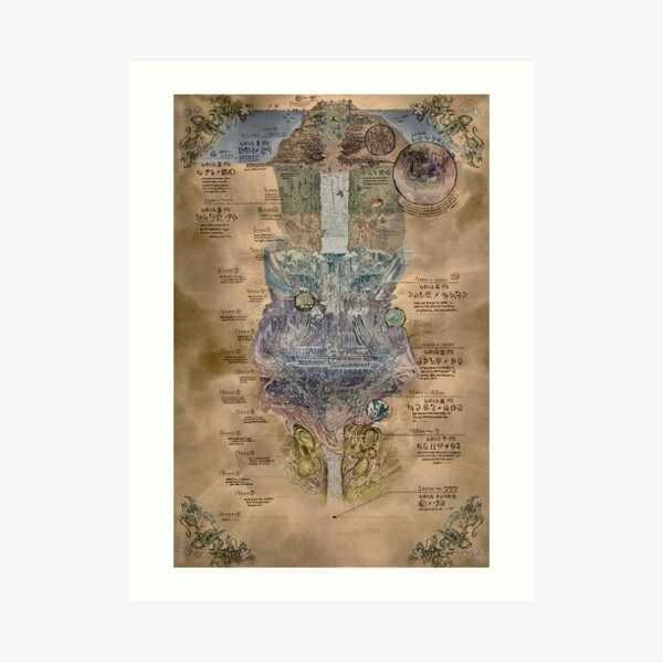 "Made In Abyss Map" Art Print by Lawliet1568 | Redbubble