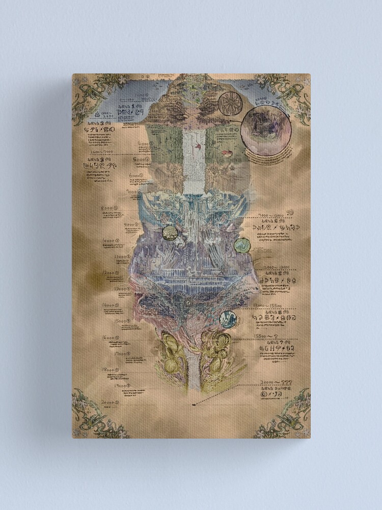 "Made In Abyss Map" Canvas Print for Sale by Lawliet1568 | Redbubble