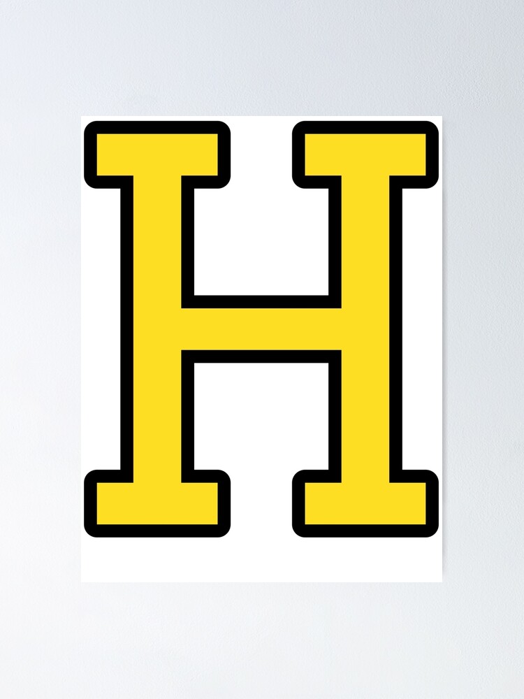 "Magical Yellow and Black Letter H" Poster for Sale by ale-rose | Redbubble