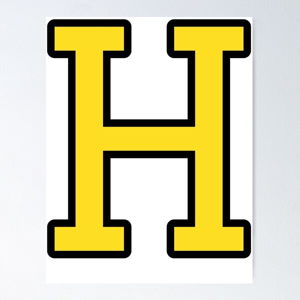"Magical Yellow and Black Letter H" Poster for Sale by ale-rose | Redbubble