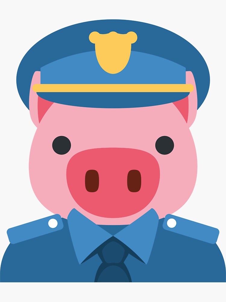 "Pig Cop Emoji" Sticker by SapphireP | Redbubble