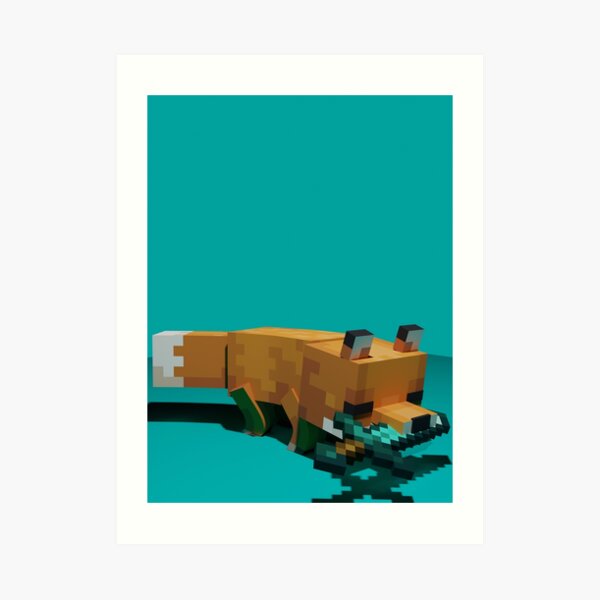 Minecraft Fox Art Prints | Redbubble