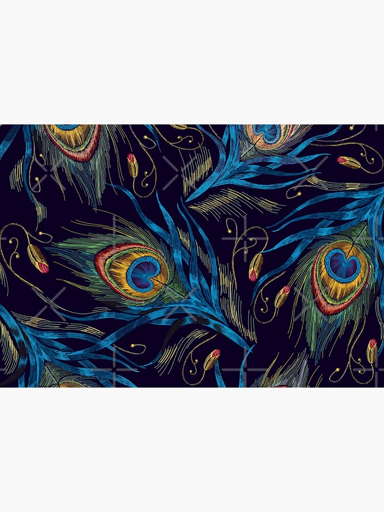 "Peacock feathers pattern colorful feathers texture" Mask for Sale by ...