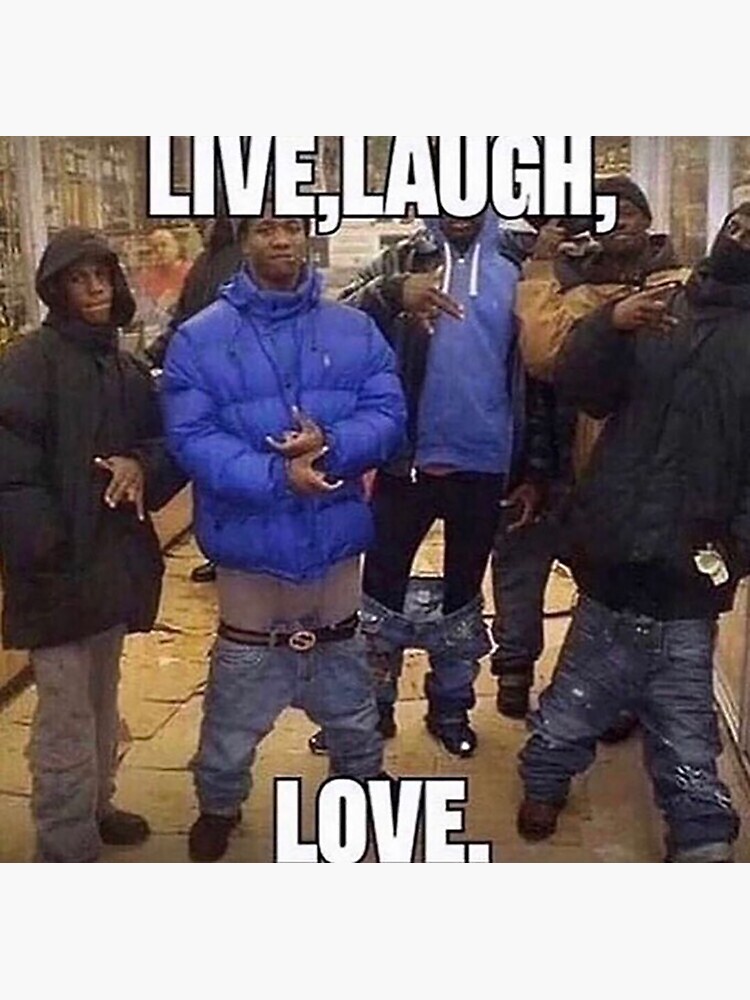 "Live Laugh Love Meme" Sticker by SeacowSeacow | Redbubble