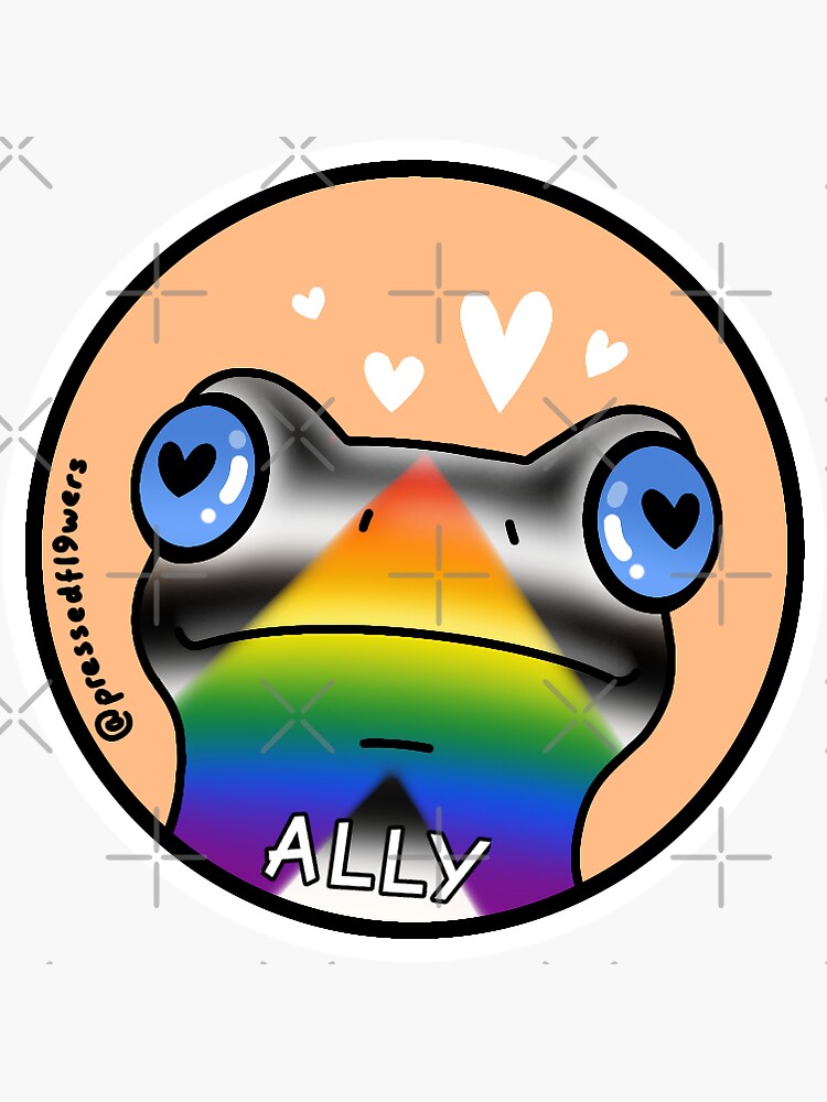 "Ally frog !!" Sticker for Sale by Larsofthestars- | Redbubble