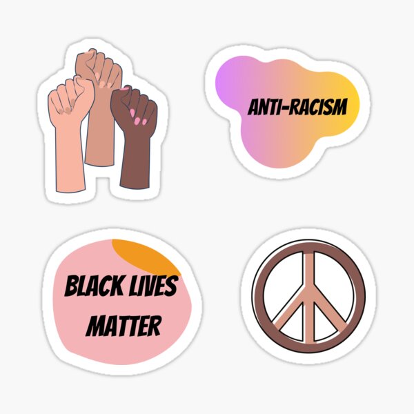 "Anti racism set" Sticker for Sale by PewPaw | Redbubble