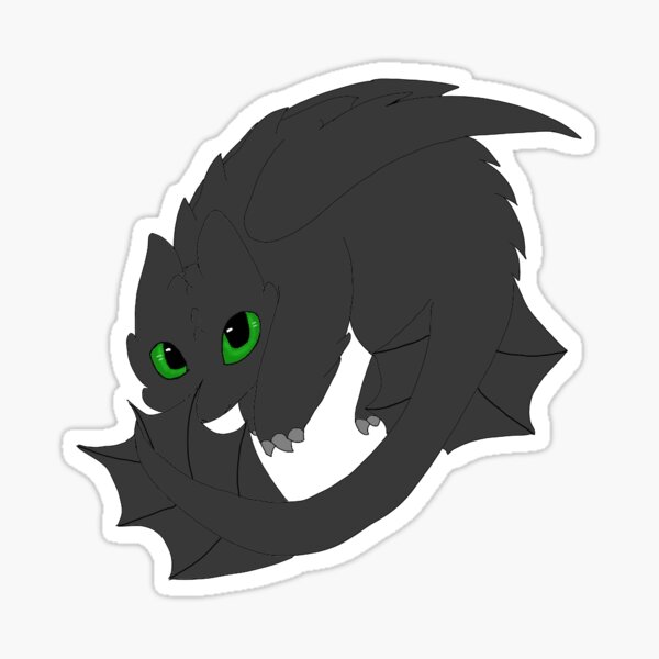 "Nightfury" Sticker for Sale by LeDragonSprite | Redbubble