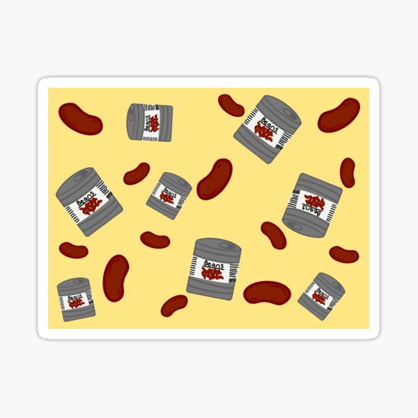 "Beans beans" Sticker for Sale by Jade1411 | Redbubble
