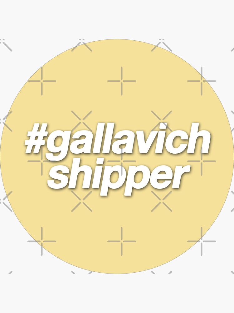 "#gallavich shipper - yellow " Sticker for Sale by frnknsteinn | Redbubble