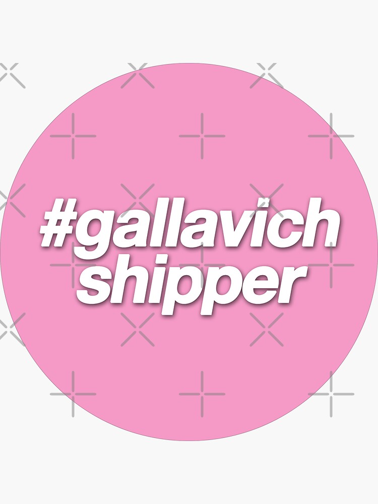 "#gallavich shipper - pink " Sticker for Sale by frnknsteinn | Redbubble