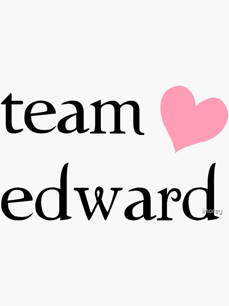"team edward twilight design" Sticker for Sale by imorey | Redbubble