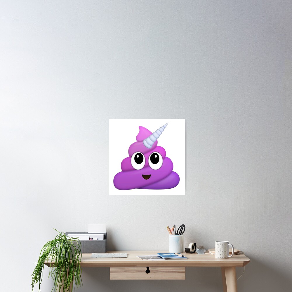 "Purple Unicorn Poop Emoji" Poster by Winkham | Redbubble