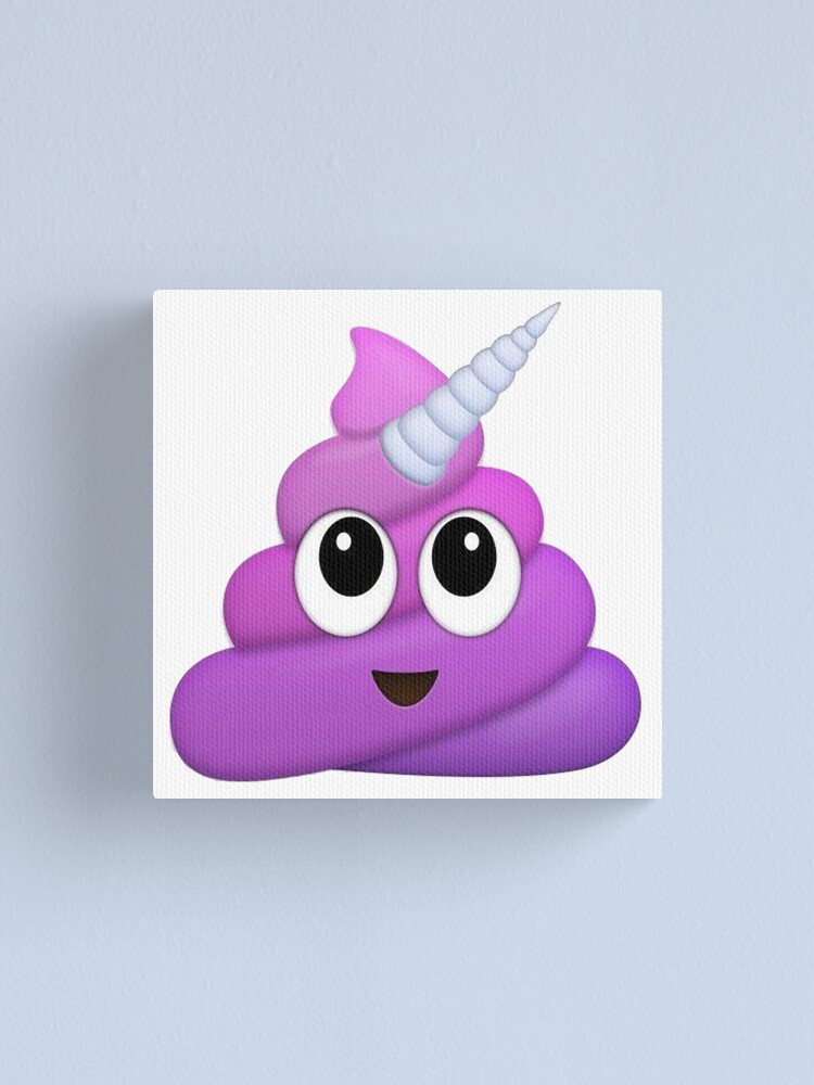 "Purple Unicorn Poop Emoji" Canvas Print for Sale by Winkham | Redbubble