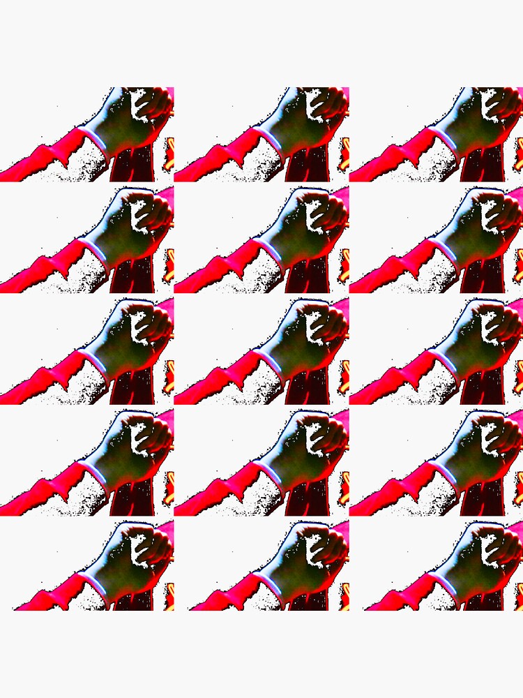 "Tessellating. Geometrical. Repeating. Raised Fist Pattern " Sticker by ...