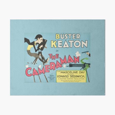 "The Camera Man - Buster Keaton vintage film poster" Art Board Print ...