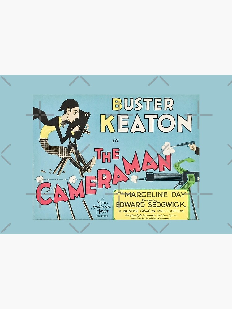 "The Camera Man - Buster Keaton vintage film poster" Mask for Sale by ...