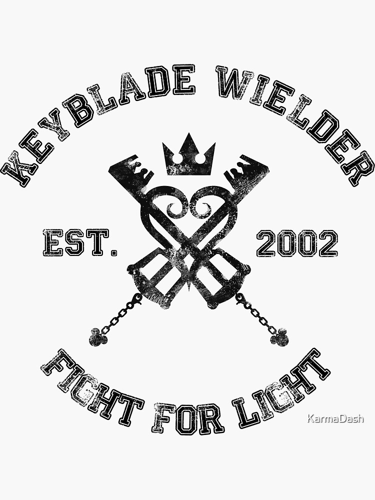 "Keyblade Wielder - Black" Sticker for Sale by KarmaDash | Redbubble